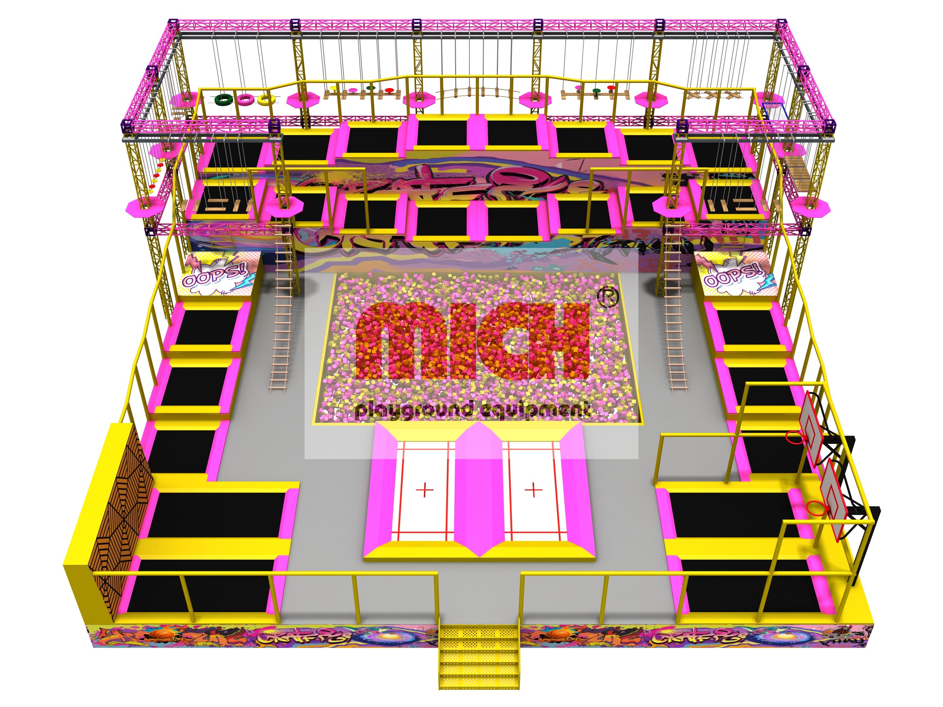 Mich New Design Indooor Staircase Trampoline Park with Foam Pits - Buy mich new design staircase ...